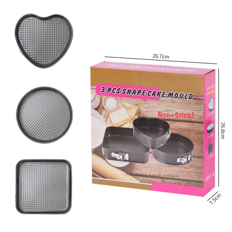 MOLDE PARA QUEQUE CUADRADO, CIRCULAR Y CORAZON - TIENDA CAMILA